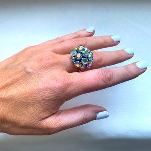 Sarah Coy | Jewelry | Vintage Sarah Coy Rhinestone Crystal Ring | Poshmark